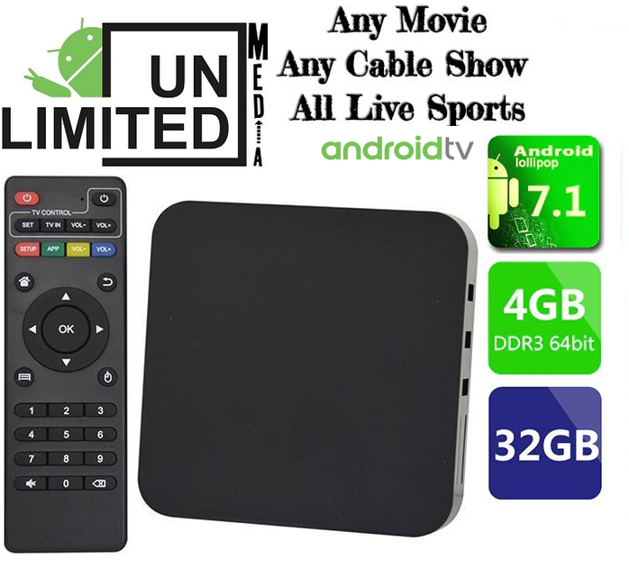 4 GB Ram Android Box - Unlimited Media